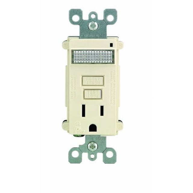 Leviton 7591-A Almond SmartlockPro Combination Receptacle, with Sensor ...
