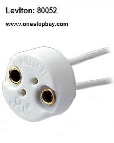 Leviton 80052 Miniature Bi-Pin Base Halogen Incandescent Lampholder ...