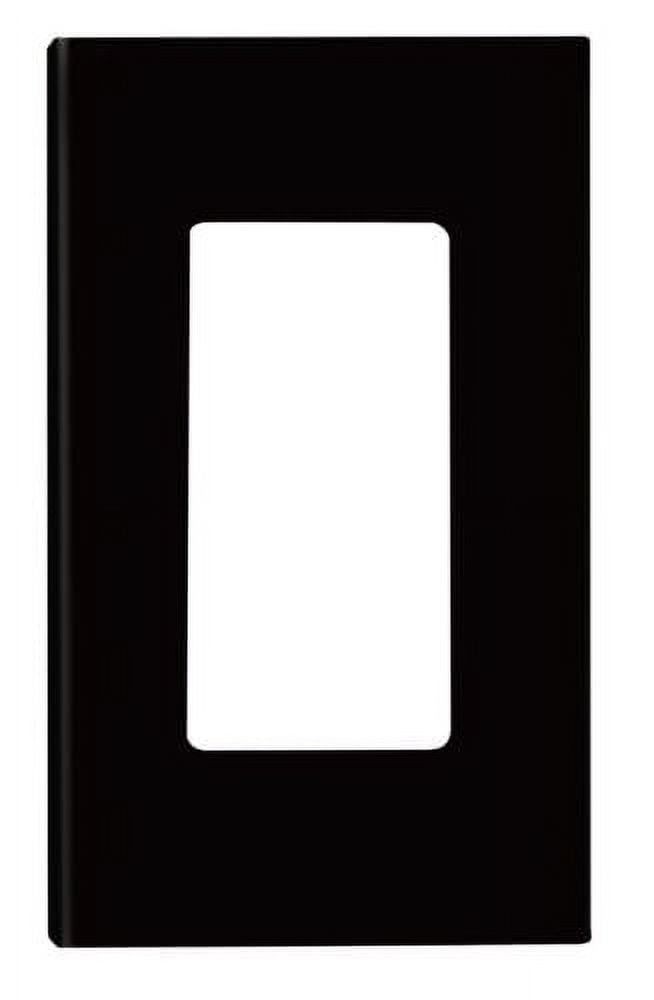 Leviton Decora Screwless Wall Plate, 1-Gang, Black Polycarbonate ...