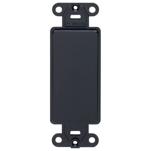 Leviton 80414-E Blank Decora Adapter, No Hole, Plastic, Black - Walmart.com