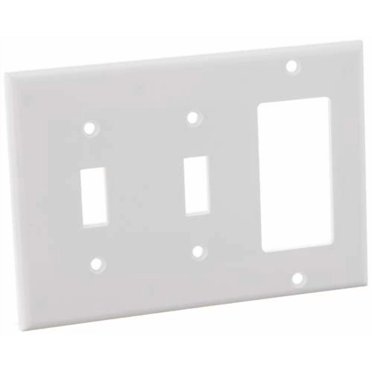 Eaton Wiring Devices 2163W-BOX Decorator 3 Gang Wallplate White, Each ...