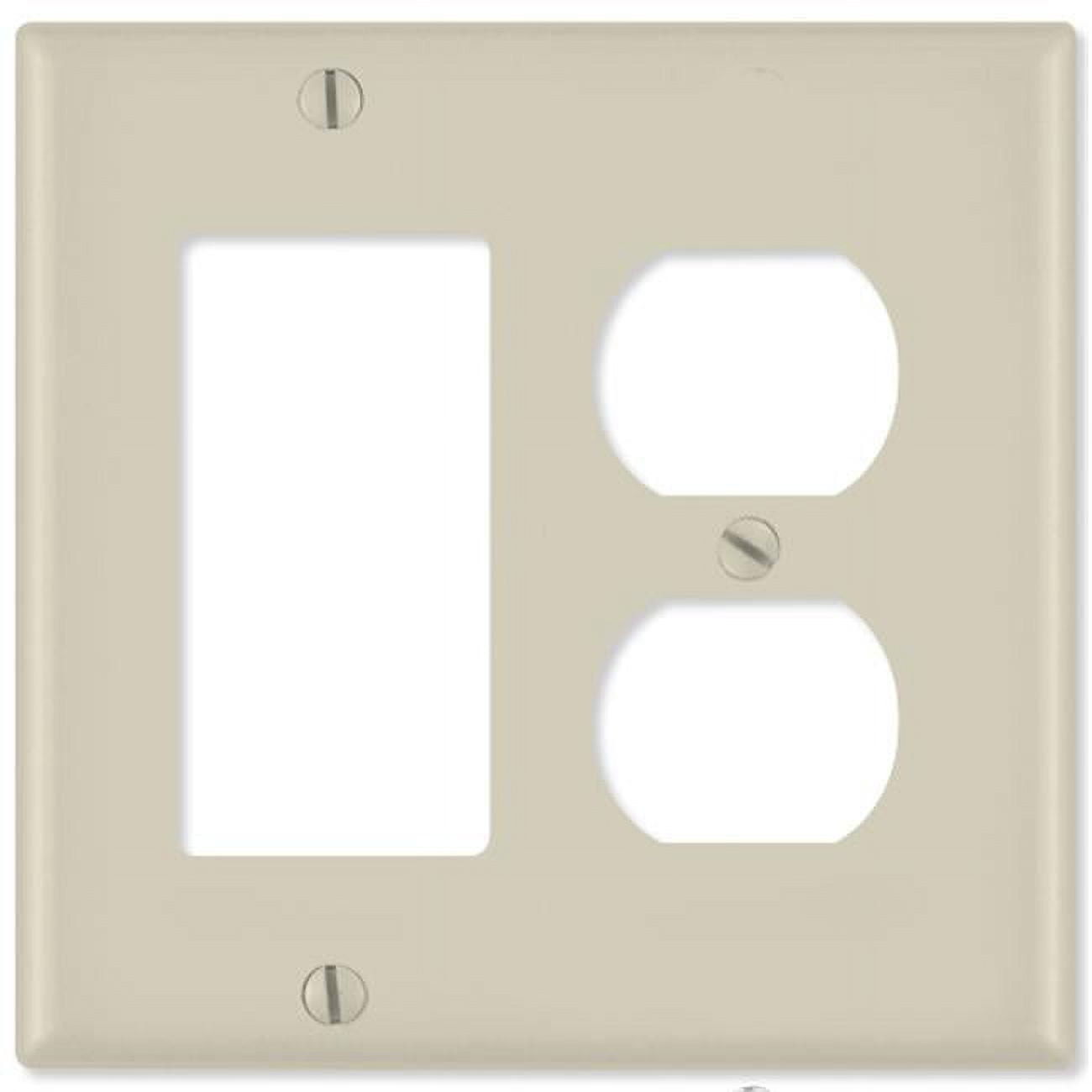 Leviton 80455-T 2-Gang 1-Duplex 1-Decora/GFCI Device Combination ...