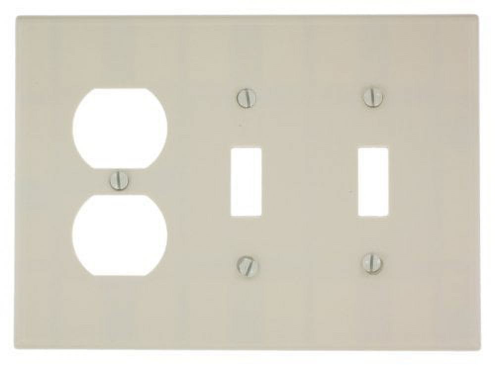 Leviton 80521-T 3-Gang Combination Wall Plate, 2-Toggle Switch 1-Duplex ...