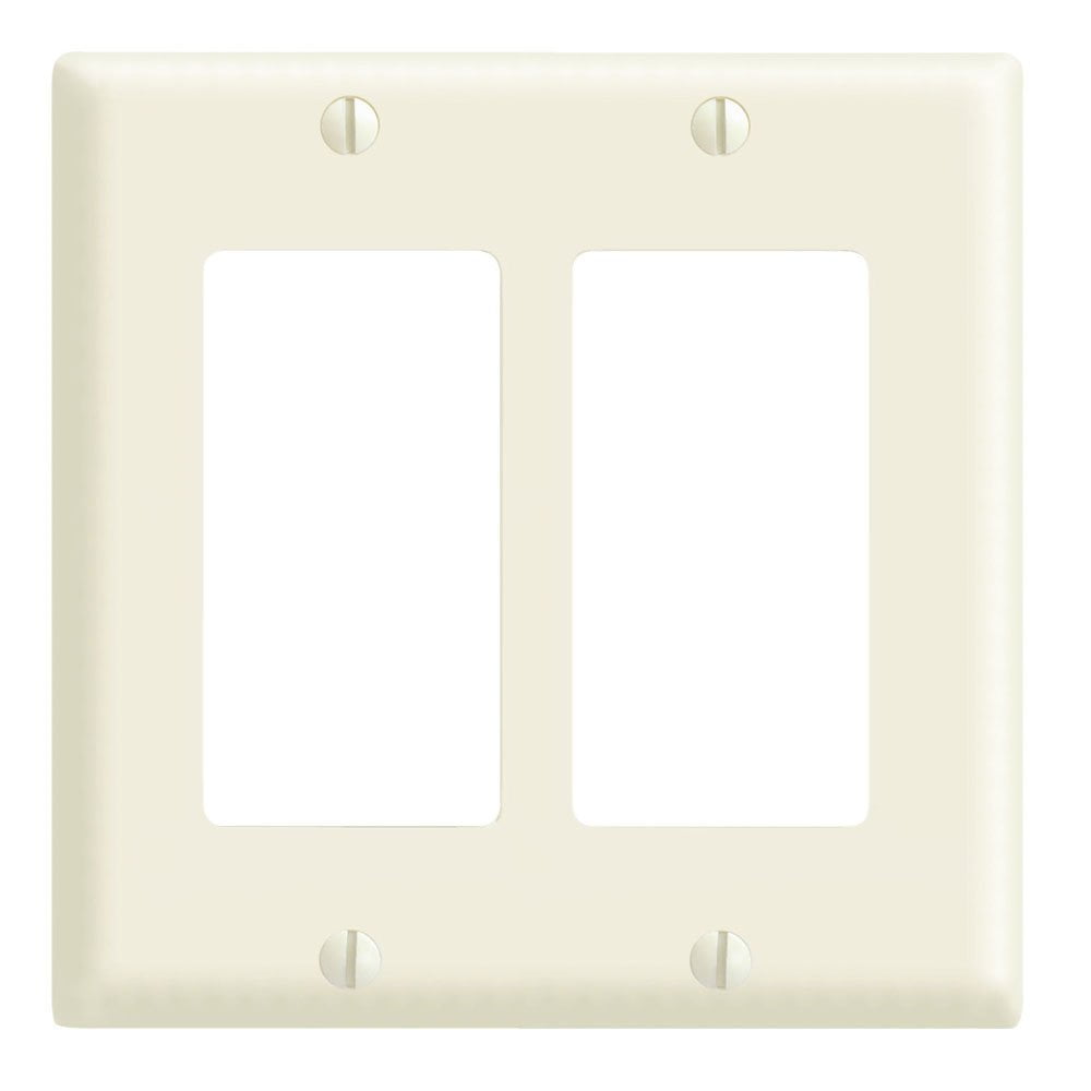 Leviton 80609-A Almond Midway Two Gang Decora Wall Plate - Walmart.com