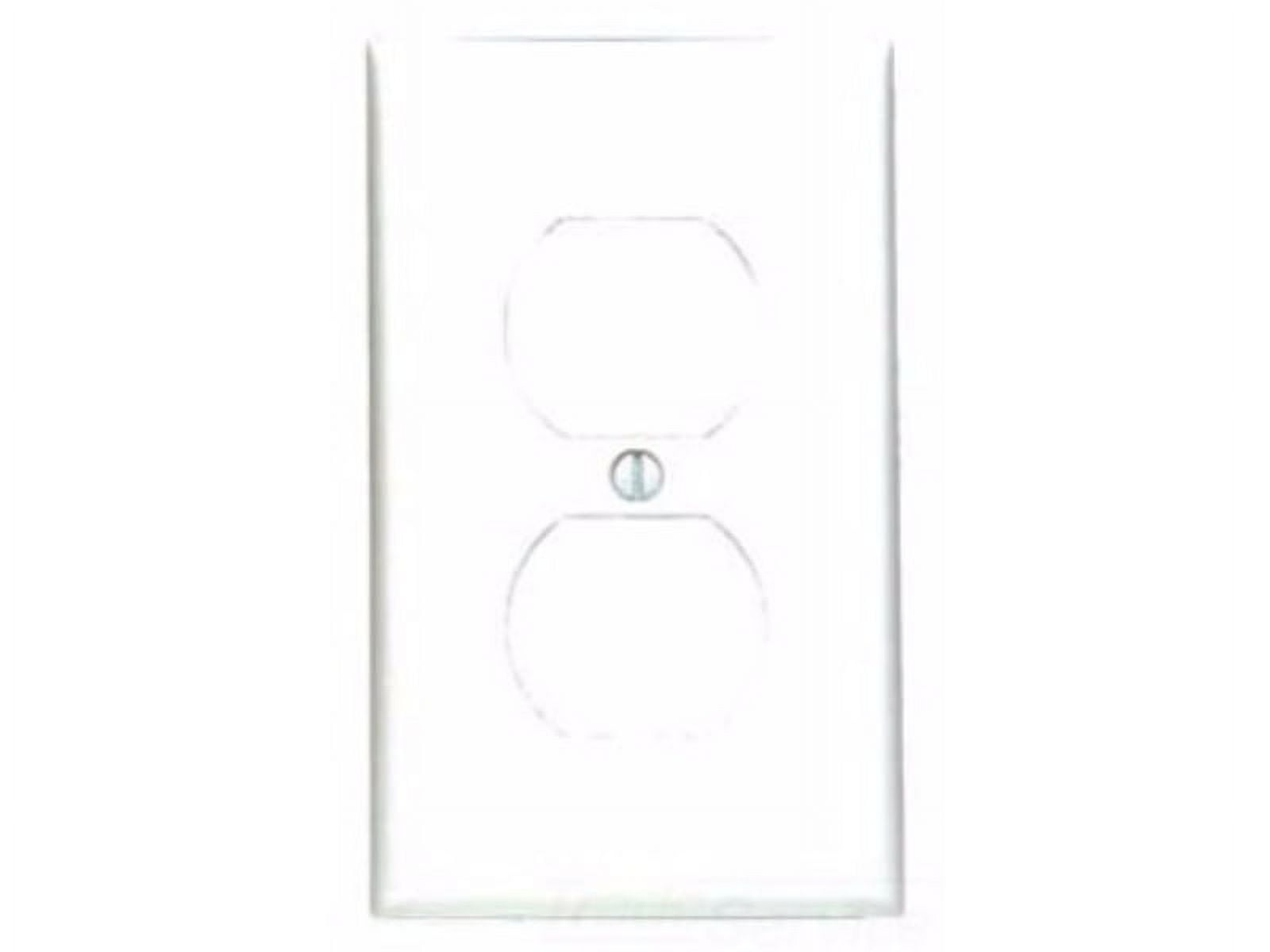 Leviton 80703-R 1-Gang Duplex Device Receptacle Wallplate, Standard ...