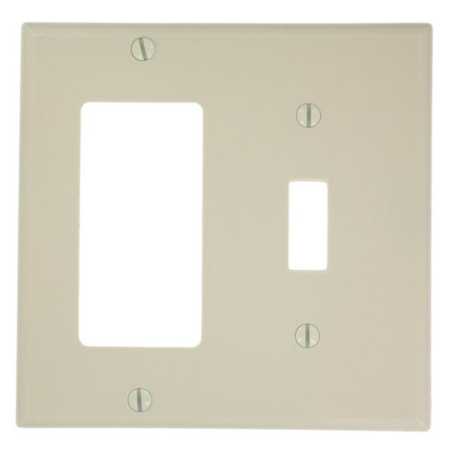 Leviton 80707-A 2-Gang Combination Toggle Light Switch & Decora GFCI ...