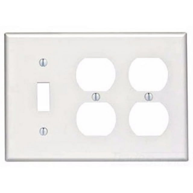 Leviton 80747-W WH WP 3G 1TGL 2DUP DEVICE MNT NYLON, Image - Walmart.com