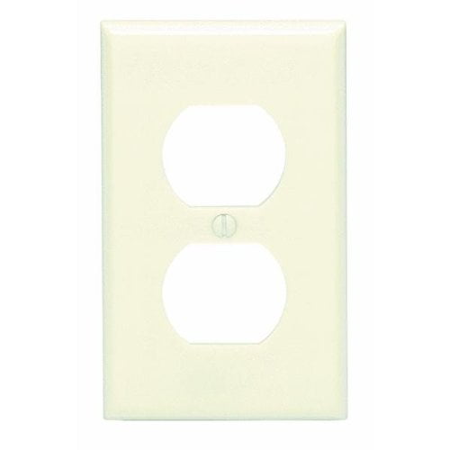 Leviton 82003 1-Gang Duplex Receptacle Wallplate, Standard Size ...