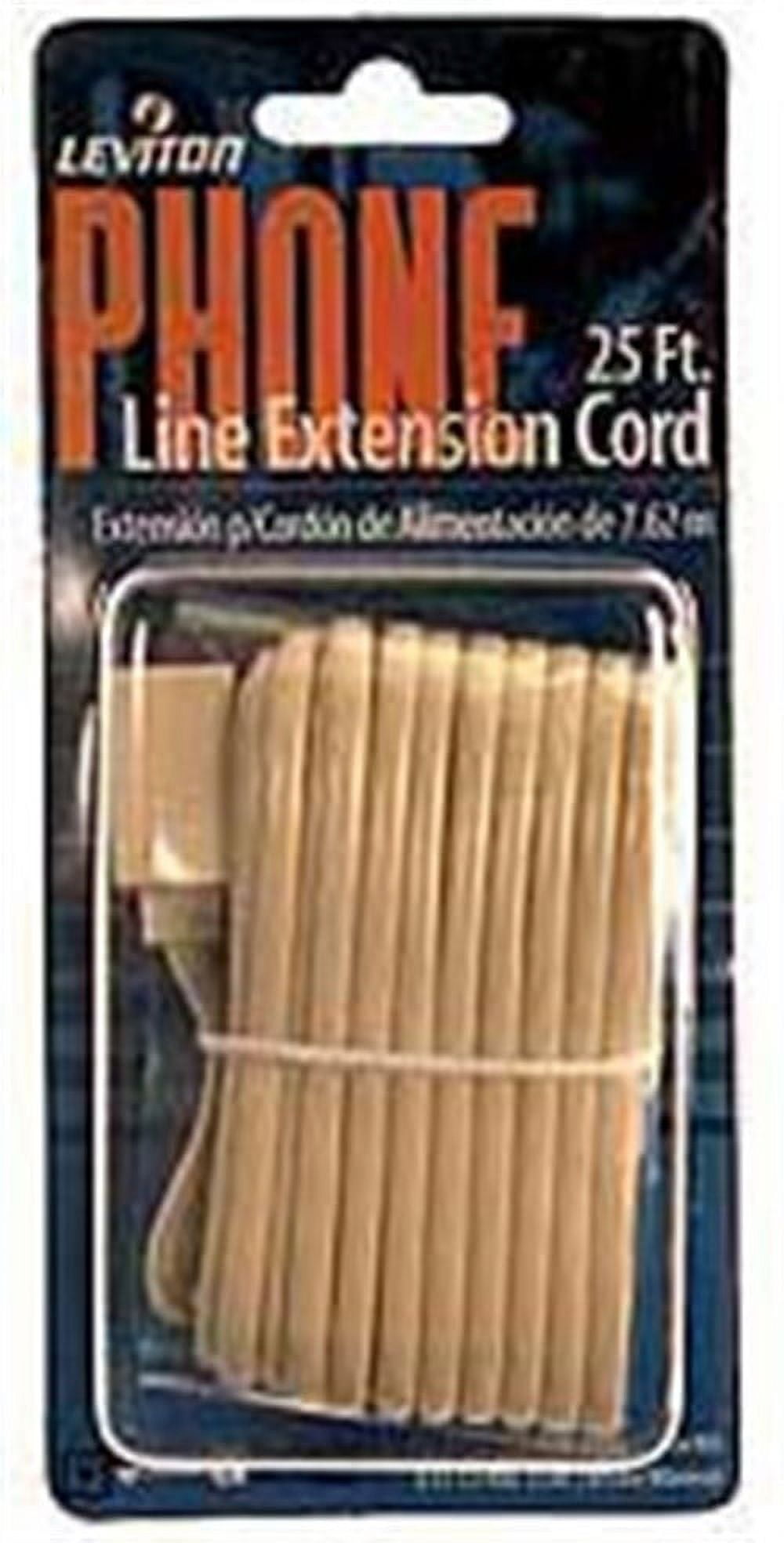 Leviton 832-C2406-25w 25' White Phone Line Extension Cord - Walmart.com