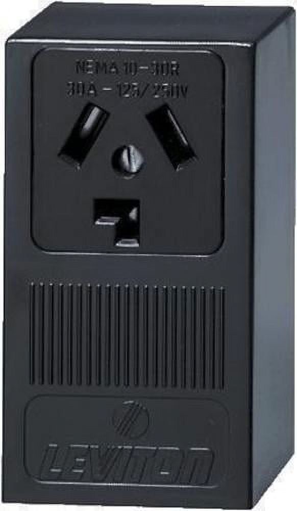Leviton Surface Dryer Outlet, 3 Pole, 3 Wire, 30A-125/250V, Wall ...