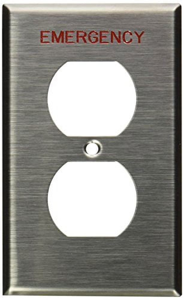 Leviton 84003-E40 1-Gang Duplex Device Receptacle Wallplate, Device ...