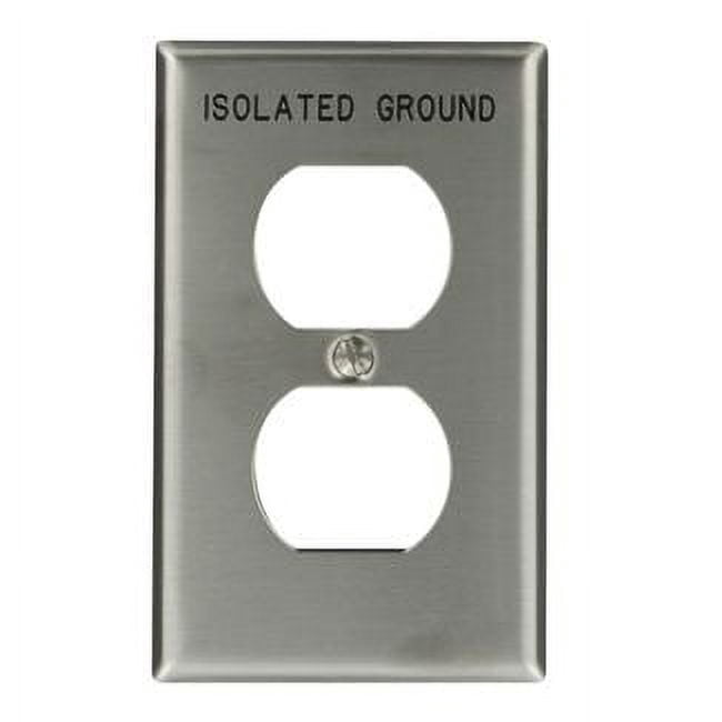 Leviton 84003-IG 1-Gang Duplex Device Receptacle Wallplate, Device ...