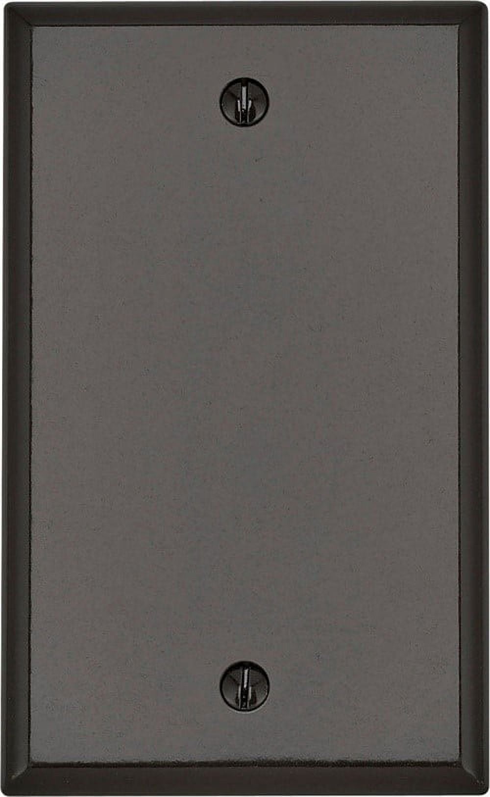 Leviton 85014 1-Gang Blank Wall Plate, Standard Size Cover, Thermoset ...