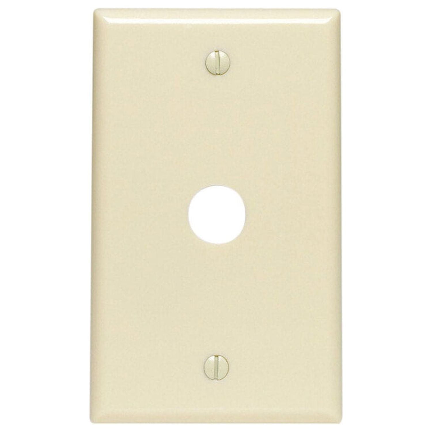 Leviton 86017 Telephone/Cable Wall Plate, 001-000 Size, 1 Gang, Ivory ...