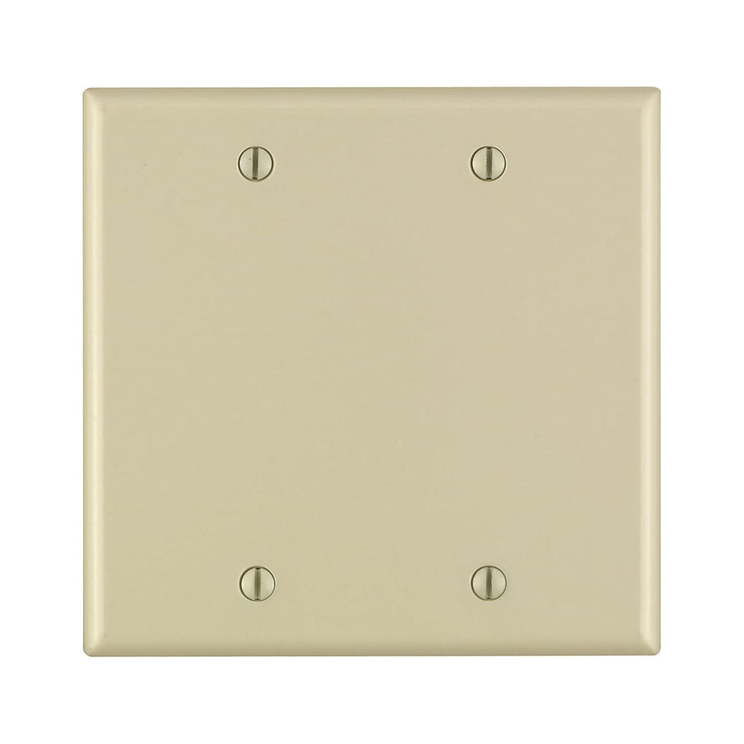 Leviton 86025 Ivory Two Gang Blank Wall Plate - Walmart.com