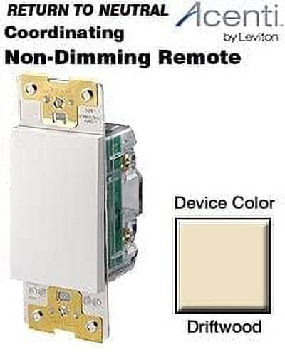 Leviton Acenti Non-Dimming Remote - Natural Ac0sr-DFT Drift Wood color ...