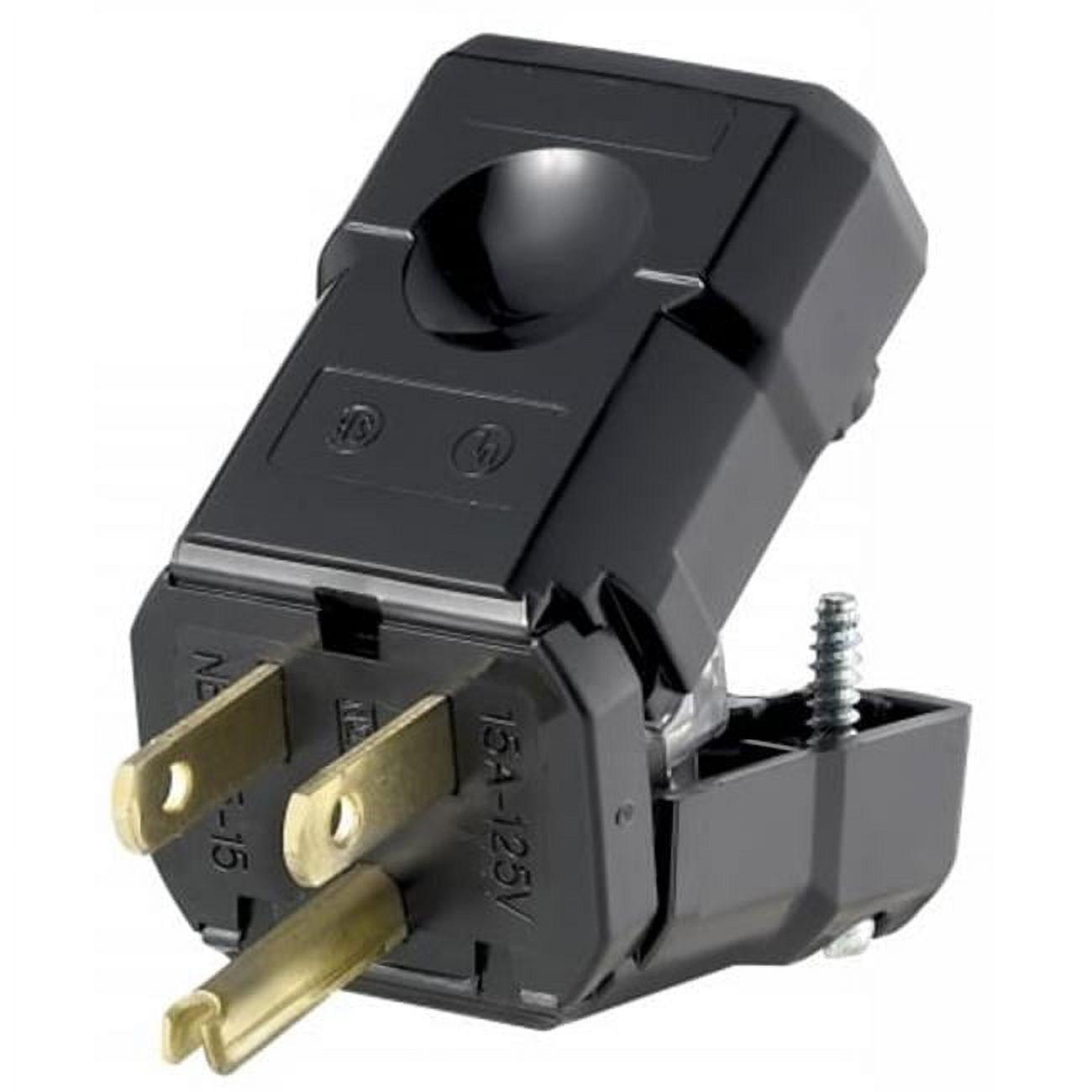 Leviton Black 3 Wire Grounding Plug Black 3 Wire Grounding Plug - NEMA ...