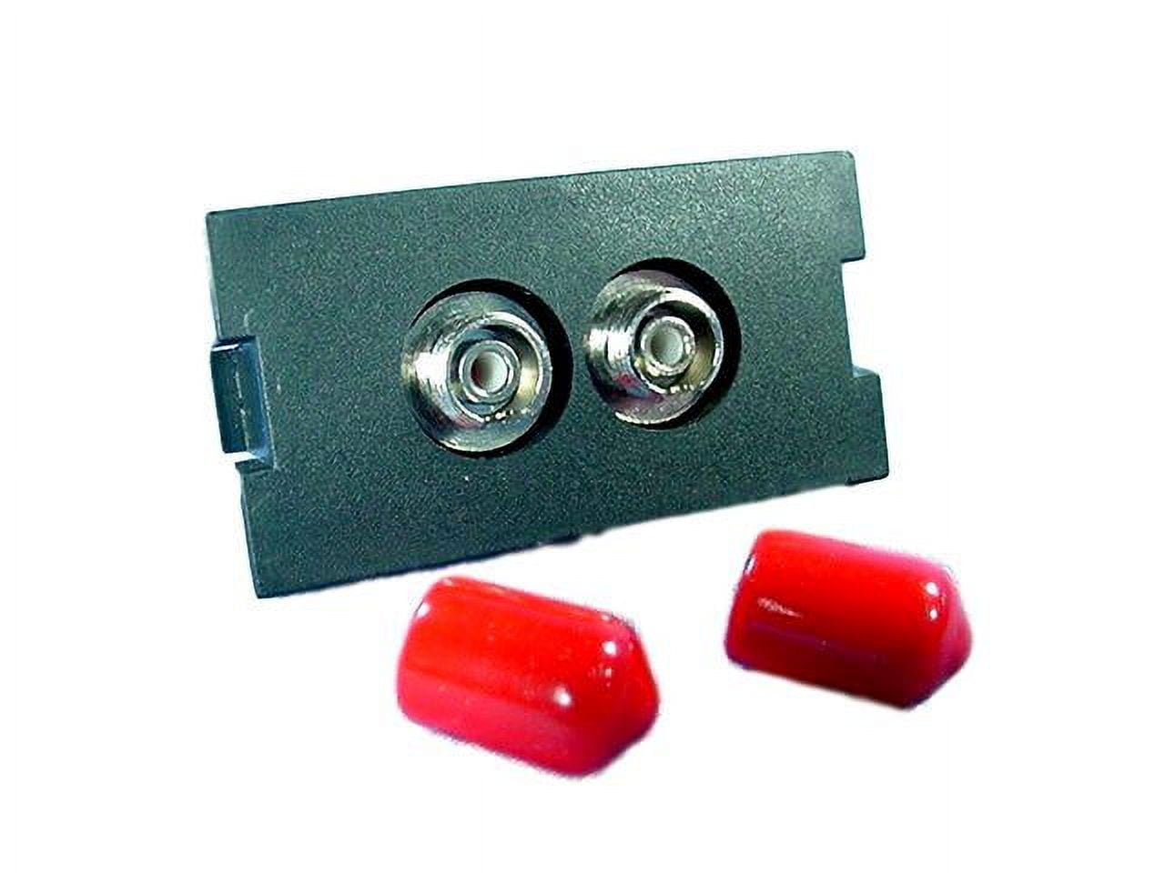 Leviton Black MOS Duplex FC Fiber Optic Coupling Jack Insert Module ...