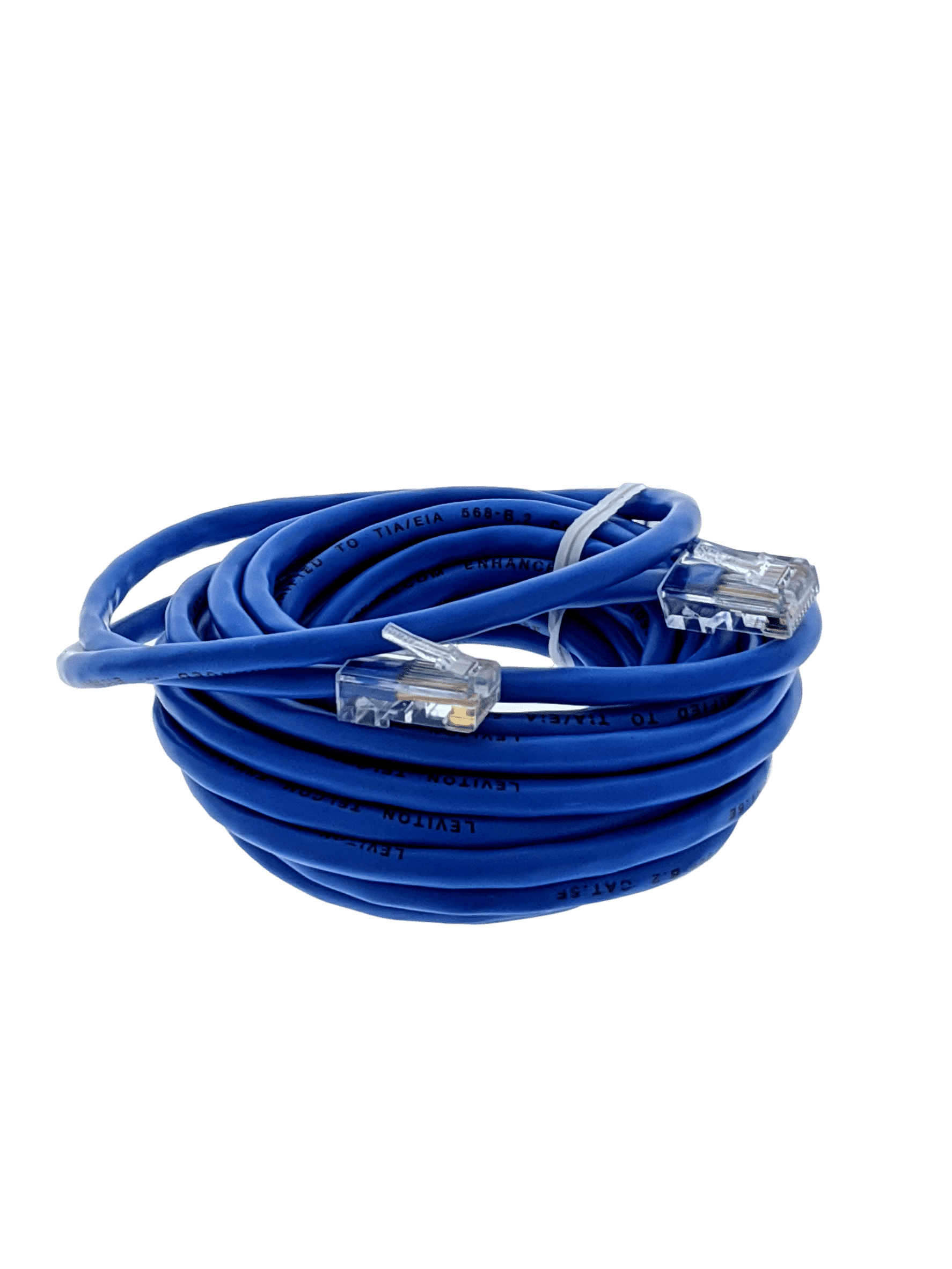Leviton Cat 5 Ethernet LAN Patch Cable, 15 ft, Blue, RJ-45, Router ...