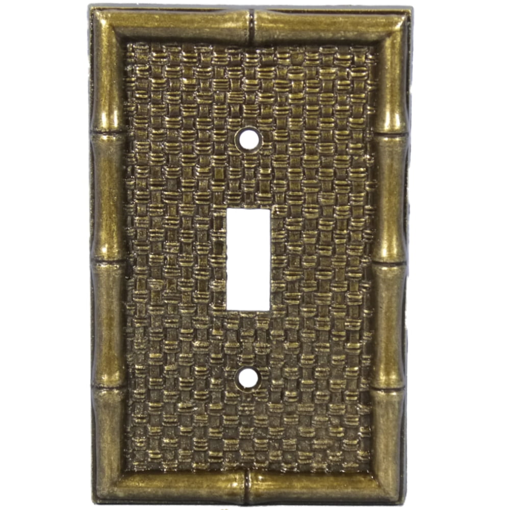 Leviton Brass Tiki Bamboo Toggle Switch Wallplate Cover 89601 - Walmart.com