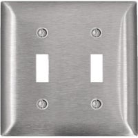 Leviton C-Series Magnetic Switch Wall Plate 2G SS TOGGLE WALLPLATE ...