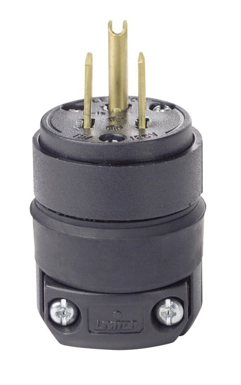 Leviton C20-515PR-000 Commercial Grade Straight Blade Rubber Plug ...