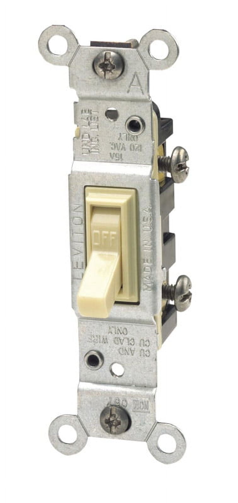 Leviton C21-01451-02I Quiet Toggle Switch Single Pole Residential 15 ...
