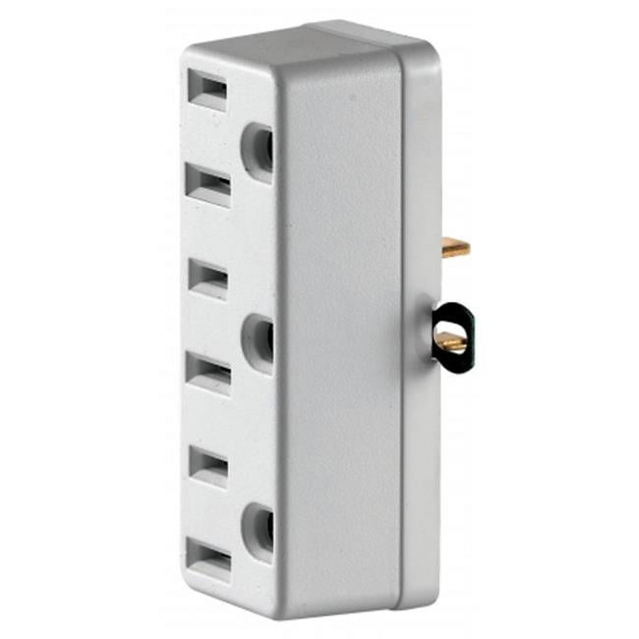 Leviton C22-00698-00W Triple Tap Outlet Adapter, 2 -Pole, 15 A, 125 V ...