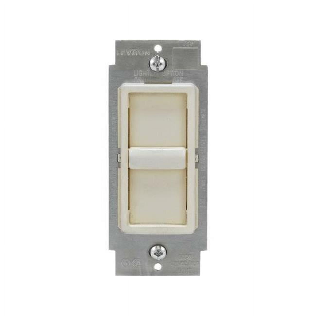 Leviton Decora Incandescent/Halogen/LED/CFL Light Almond Slide Dimmer ...