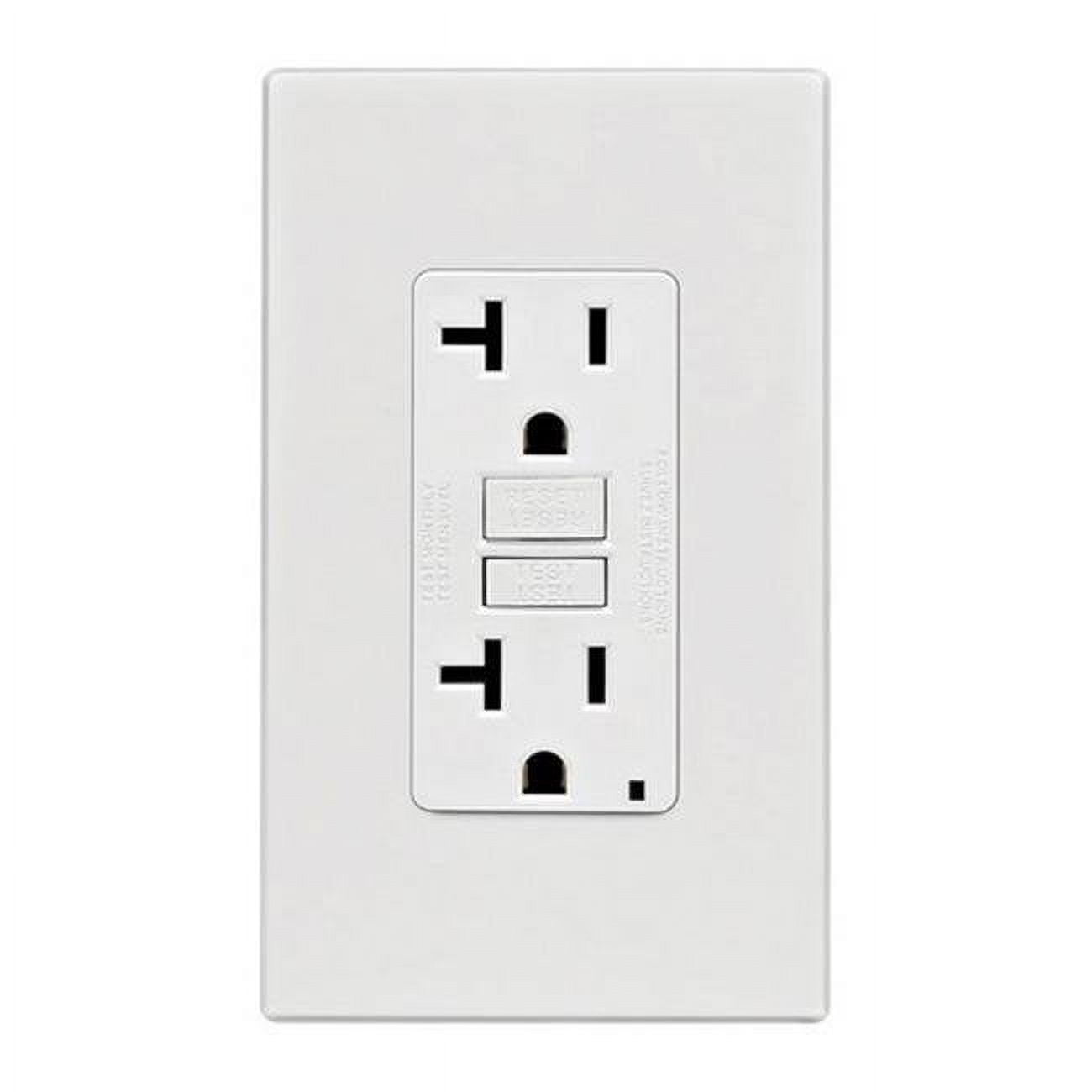 Leviton C32-GFNT2-0PW GFCI Duplex Receptacle, 2 -Pole, 20 A, 125 V ...