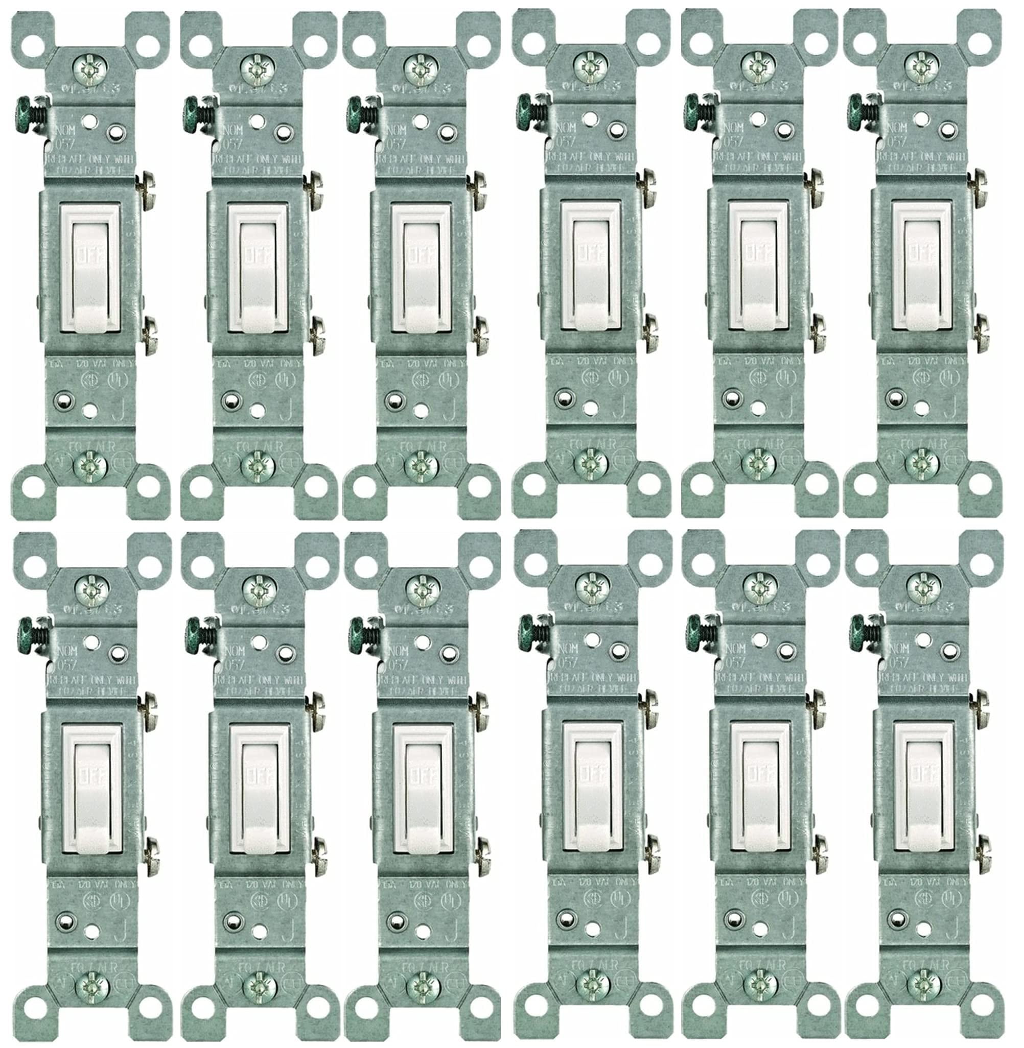 Leviton CO/ALR 15 amps Toggle Switch White 02651-02w - Walmart.com