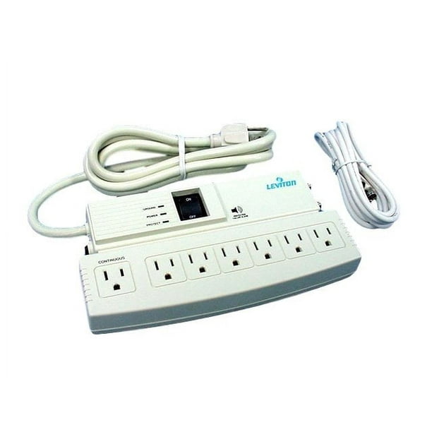 Leviton COMMERCIAL Surge Protector Power Strip CABLE - Walmart Business ...