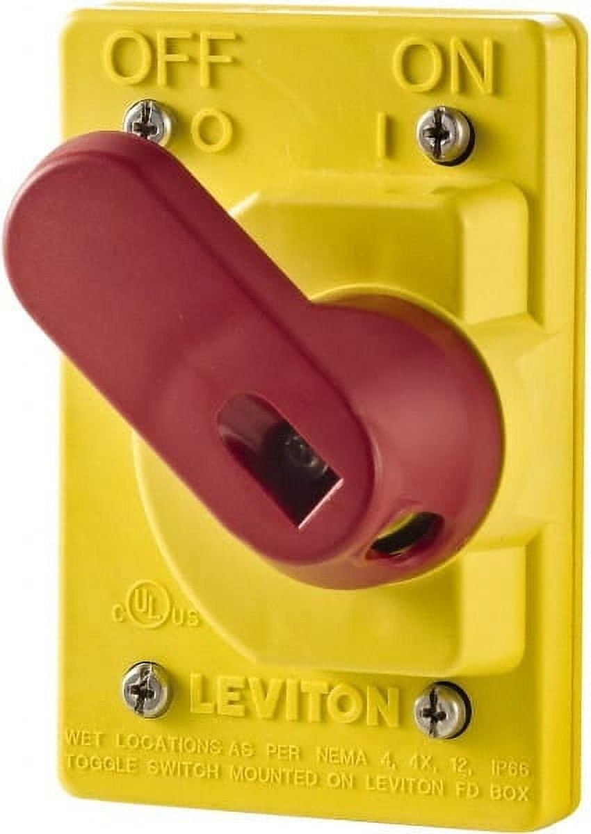Leviton COVER-S 15A - 40A Toggle Switch Wetguard Box Cover - Yellow ...