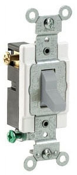 Leviton CS320-2GY 20-Amp, 120/277-Volt, Toggle 3-Way AC Quiet Switch ...