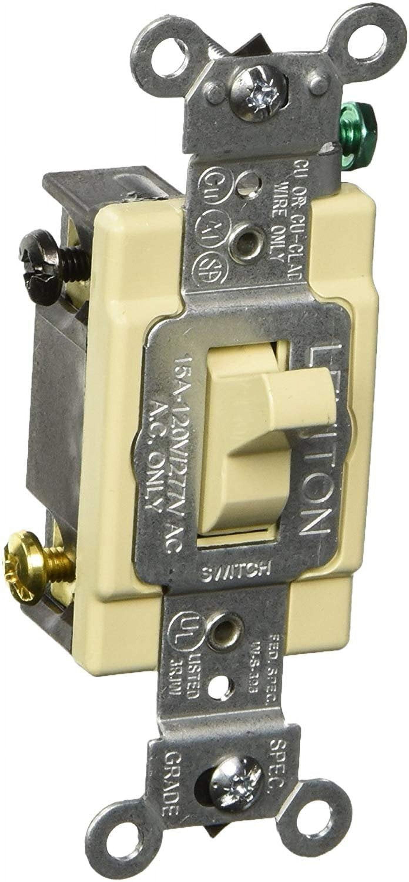Leviton CS415-2I 4-Way Toggle Light Switch, 15A 120/277V, Side Wired ...