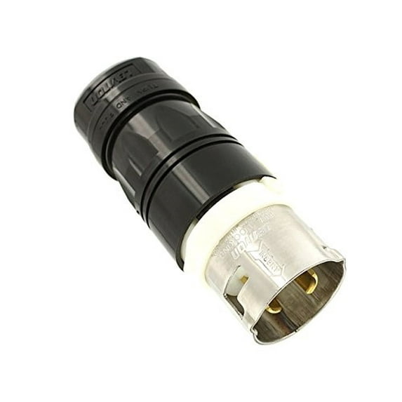 Leviton CS8265C Locking Plug, 2P, 3W, 50A, 250V, Black/Silver - Walmart.com