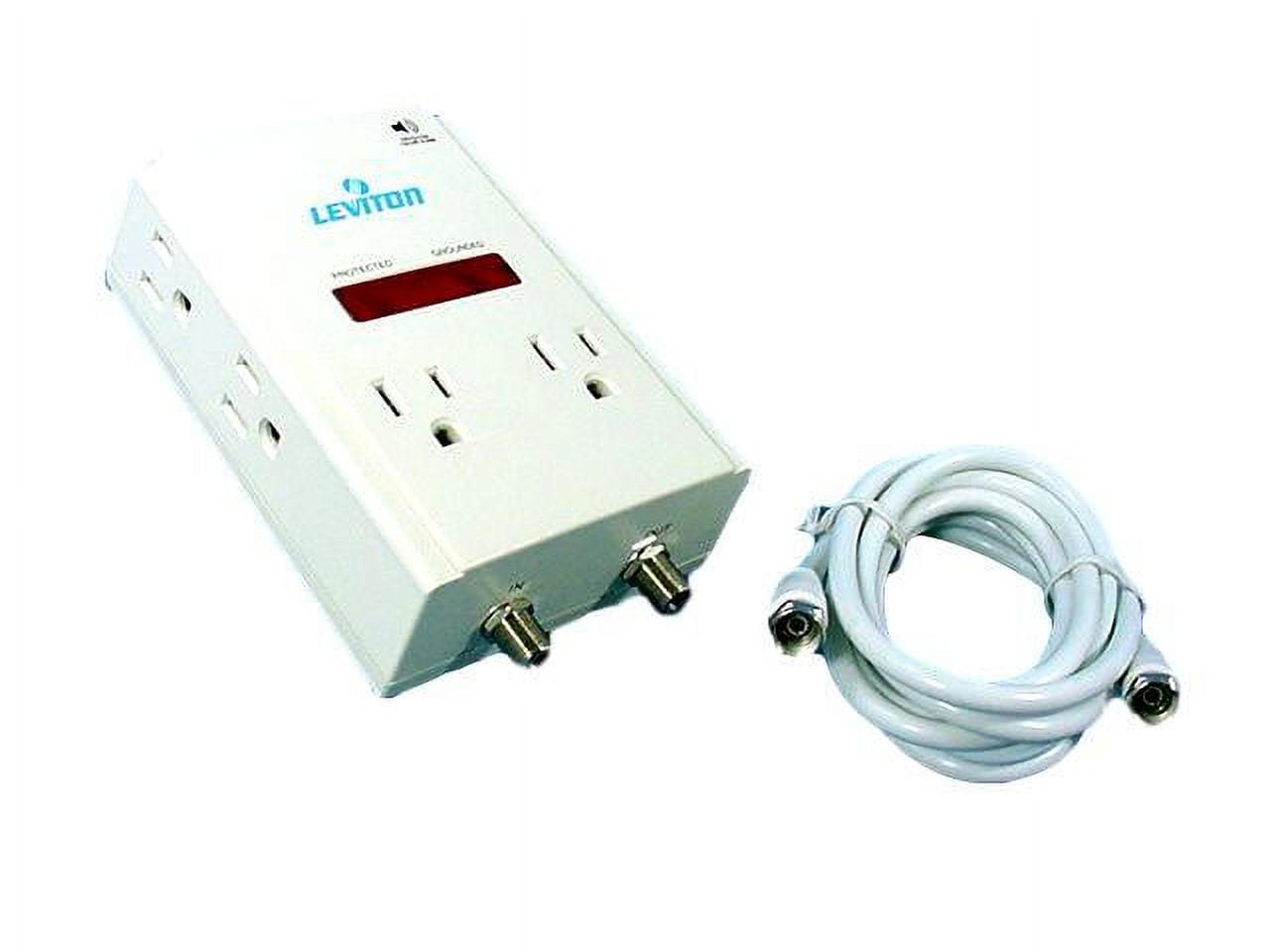 Leviton Commercial Compact Block Wall Surge Protector CATV 4900-PC ...