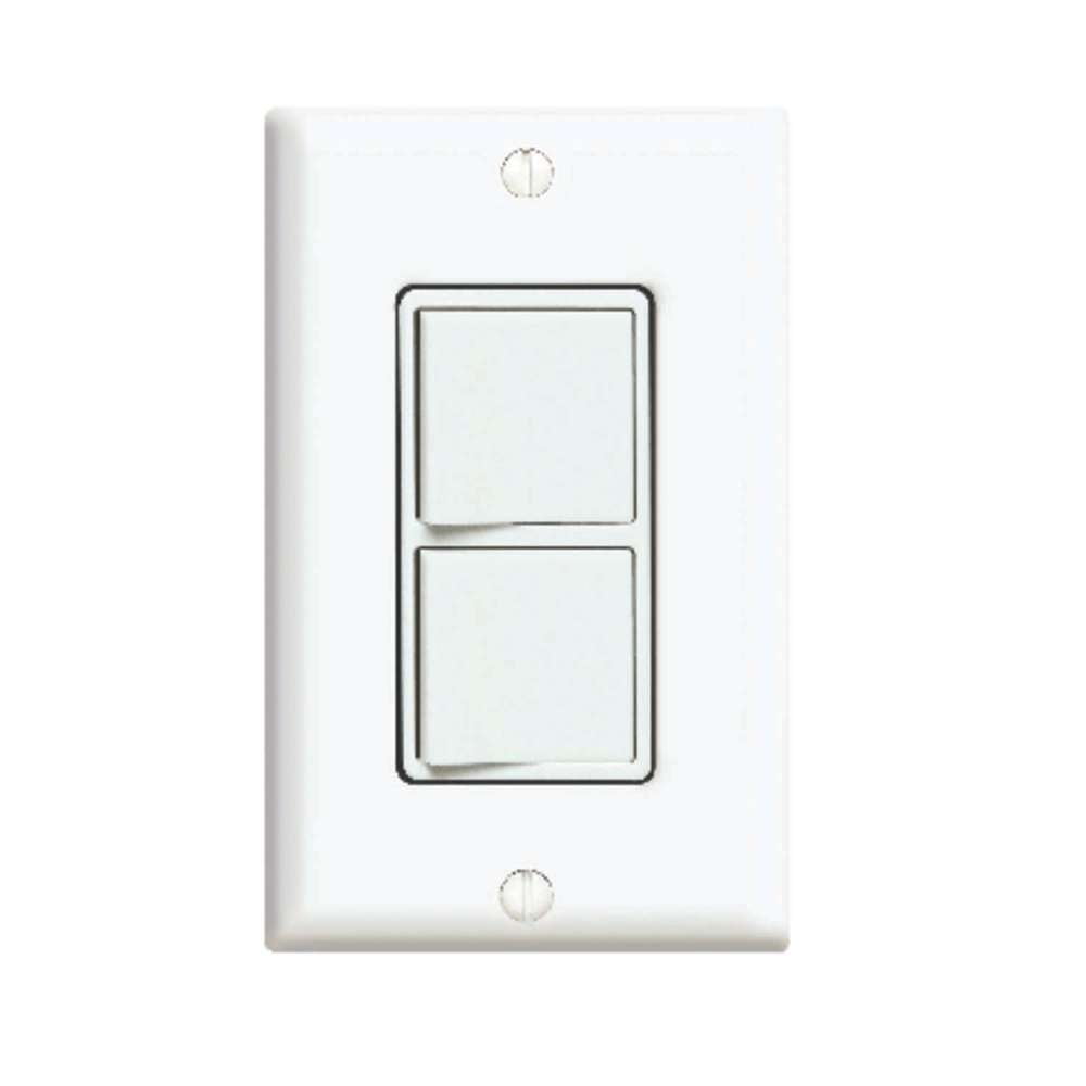 Leviton Decora 5679-W Two Grounding Rocker Switches with Wallplate ...