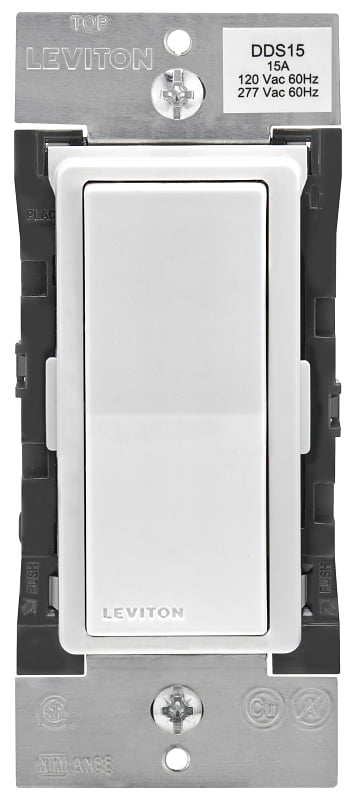 Leviton Decora Digital R00-DDS15-BDM Dual Voltage Switch with Timer, 1 -Pole, 3 -Way, 120/277 ...