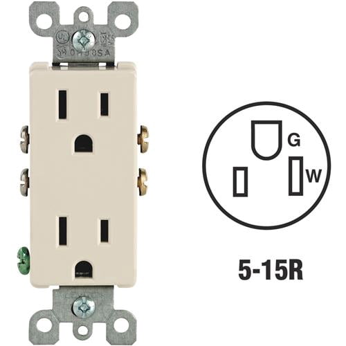 Leviton Decora Duplex Outlet IVORY, Each - Walmart.com
