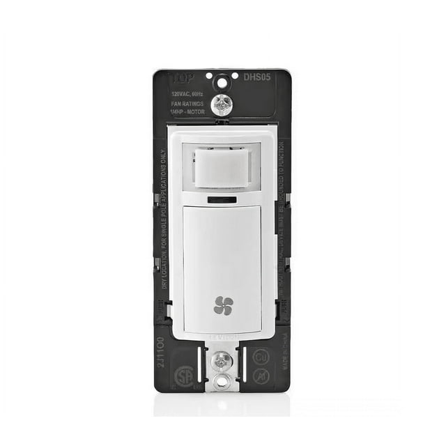 Leviton Decora In-Wall Humidity Sensor and Fan Control Switch, 1/4 HP ...