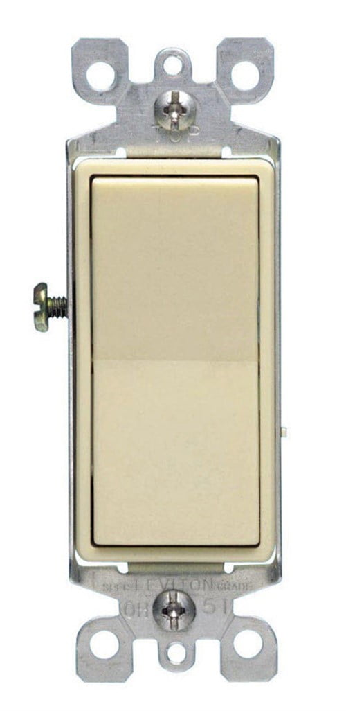 Leviton Decora 15 amps Four Pole 4-Way / Rocker AC Quiet Switch Ivory 1 ...