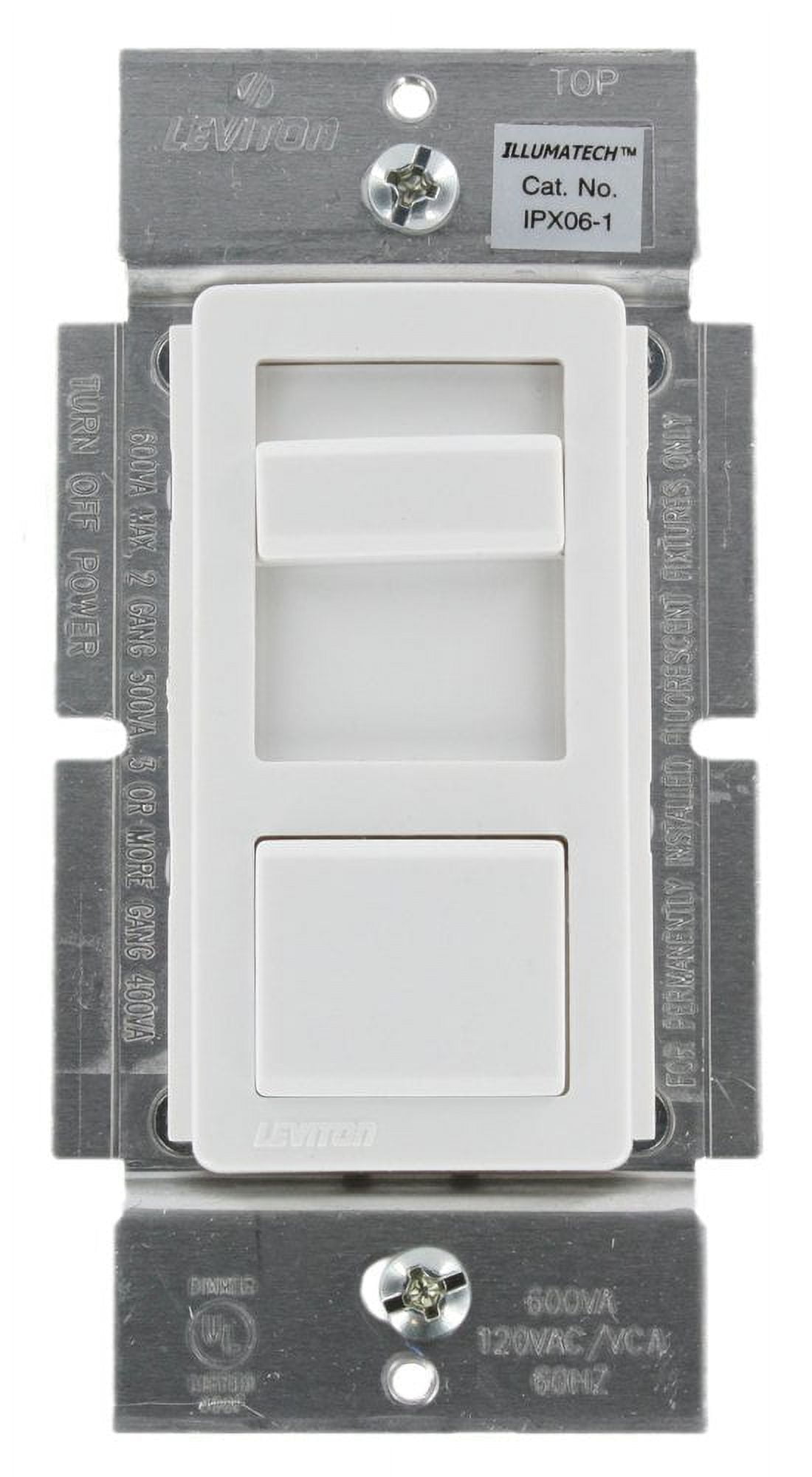 leviton ipx06-10z illumatech 600va preset electronic mark 10 powerline fluorescent slide dimmer ...
