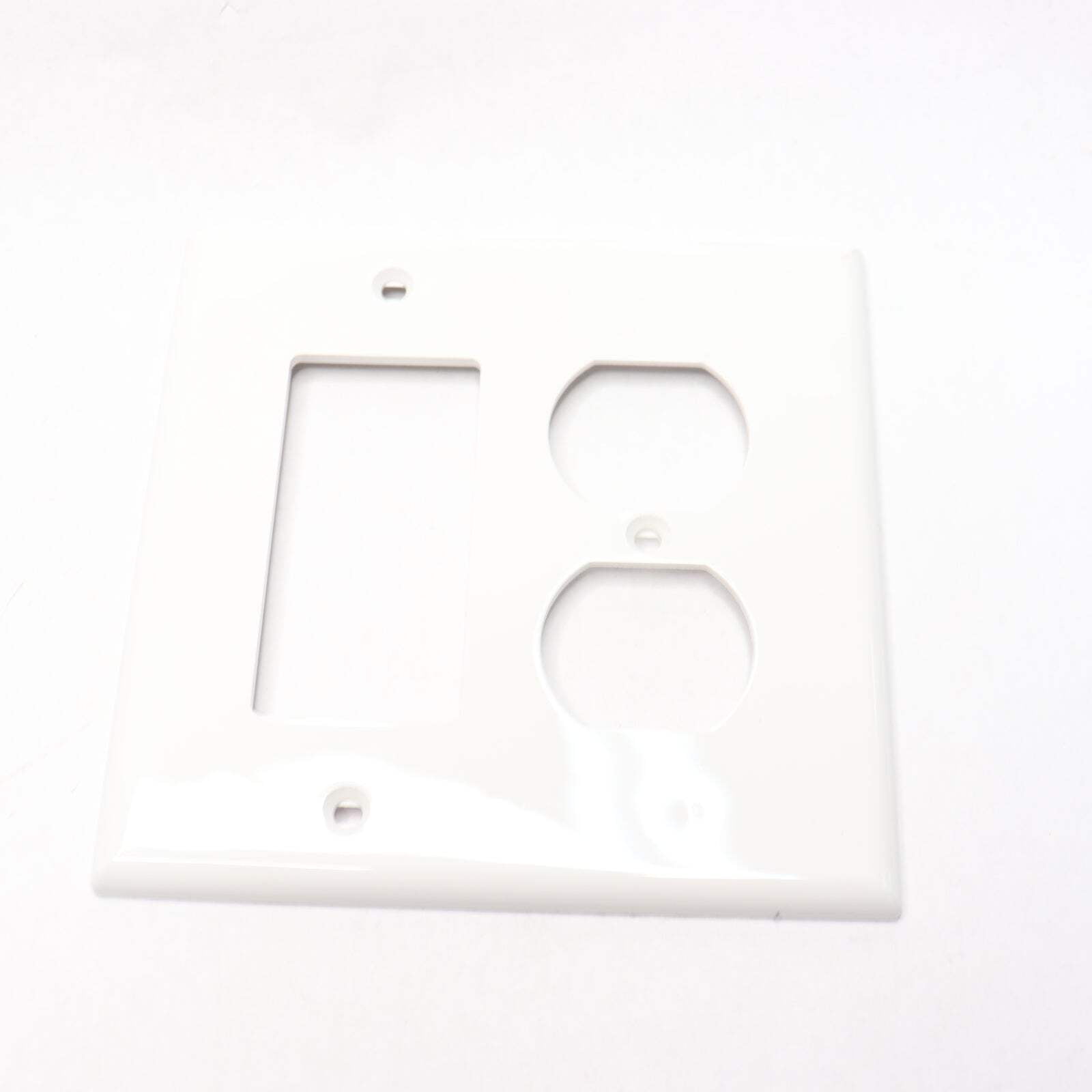 Leviton PJ826-W Midway Nylon Two-Gang Combination Decora GFCI Duplex ...