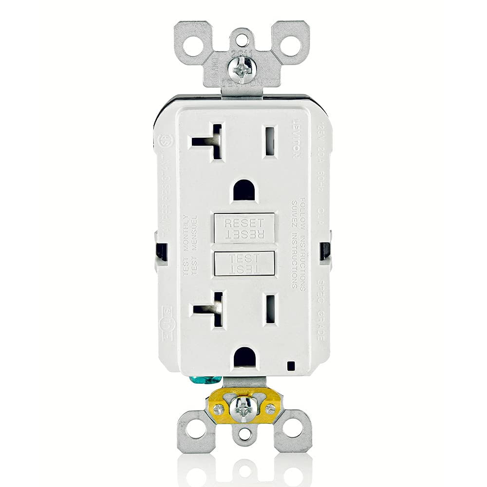 Leviton GFCI Outlet, 20 Amp, Self Test, Tamper-Resistant with LED ...