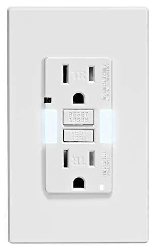 Leviton GFCI Outlet with Guidelight, 15 Amp, Self Test, Tamper ...