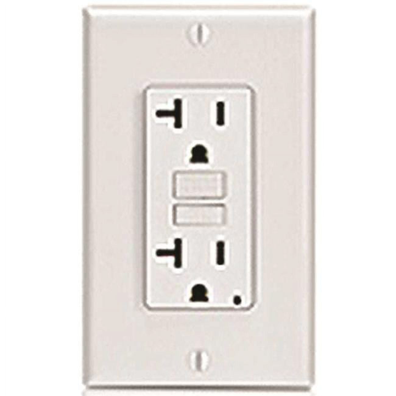 Leviton Slim GFCI Receptacle, 20A, 125V, 2 Electrical Power Outlets ...