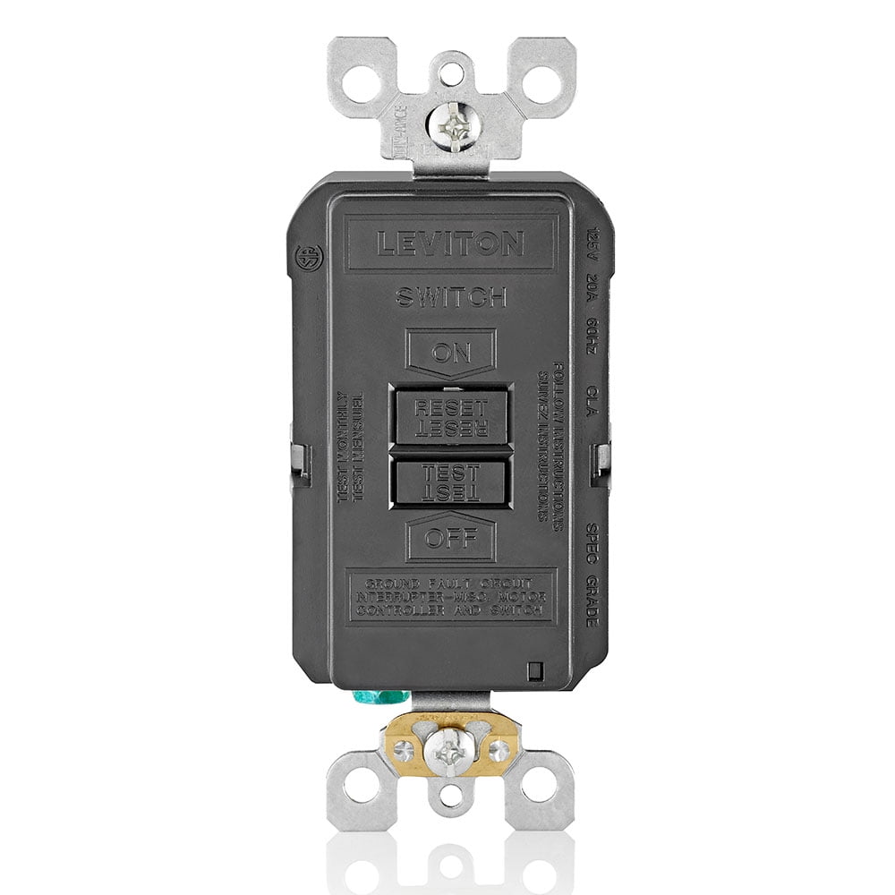 Leviton GFRBF-XE GFCI Outlet SmartlockPro Slim Blank 20A SPST Deadfront ...