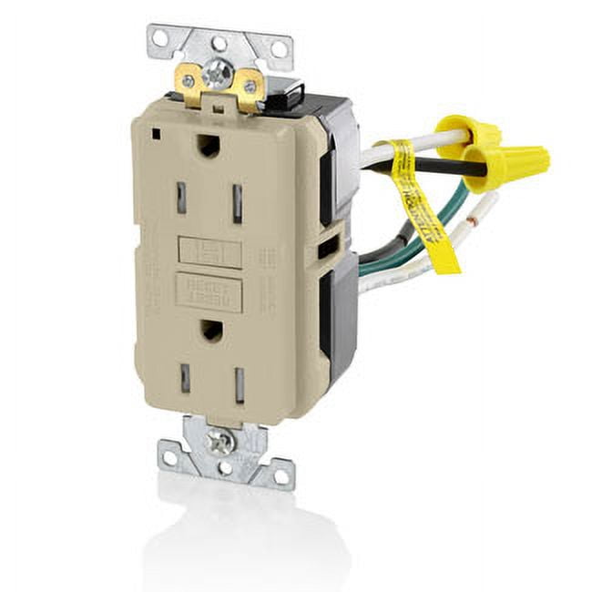 Leviton 15 Amp SmartlockPro Industrial Grade Tamper Resistant GFCI ...