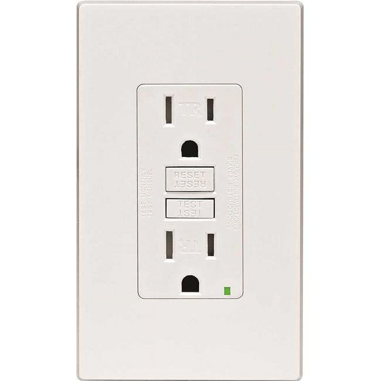 Leviton GFTR1-I Tamper Resistant GFCI Receptacle, 15A, 125V , Ivory ...